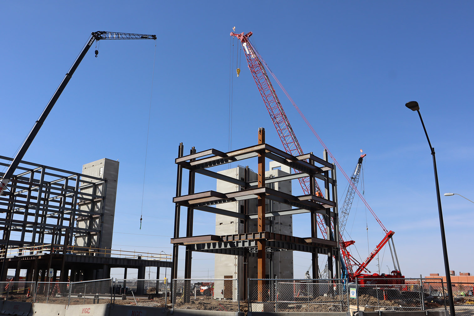 NGC's Canopy Park is Detailing Out Steel Towers With Cranes | NGC Group